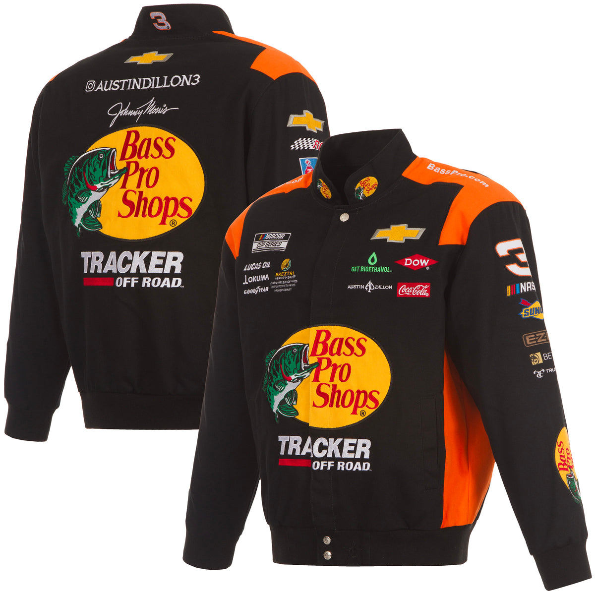 Austin Dillon JH Design NASCAR Bass Pro Shops Uniform Full-Snap Jacket ...
