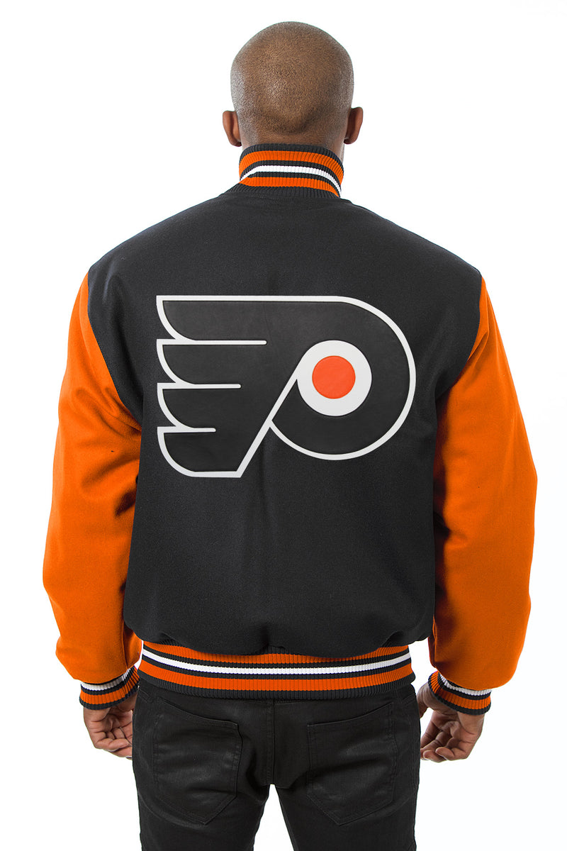 Philadelphia Flyers Handmade All Wool Two-Tone Jacket - Black/Orange ...