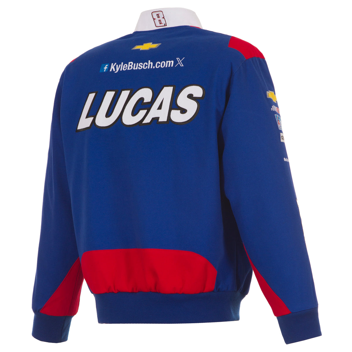 2025 Kyle Busch Lucas Oil Black Uniform Full-Snap Jacket-Royal | J.H ...
