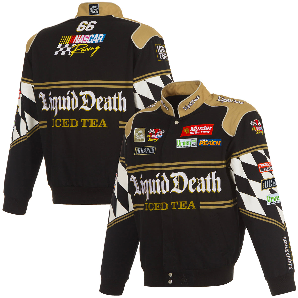 2025 Nascar Liquid Death Iced Tea Twill Uniform Full-Snap Jacket-Black ...