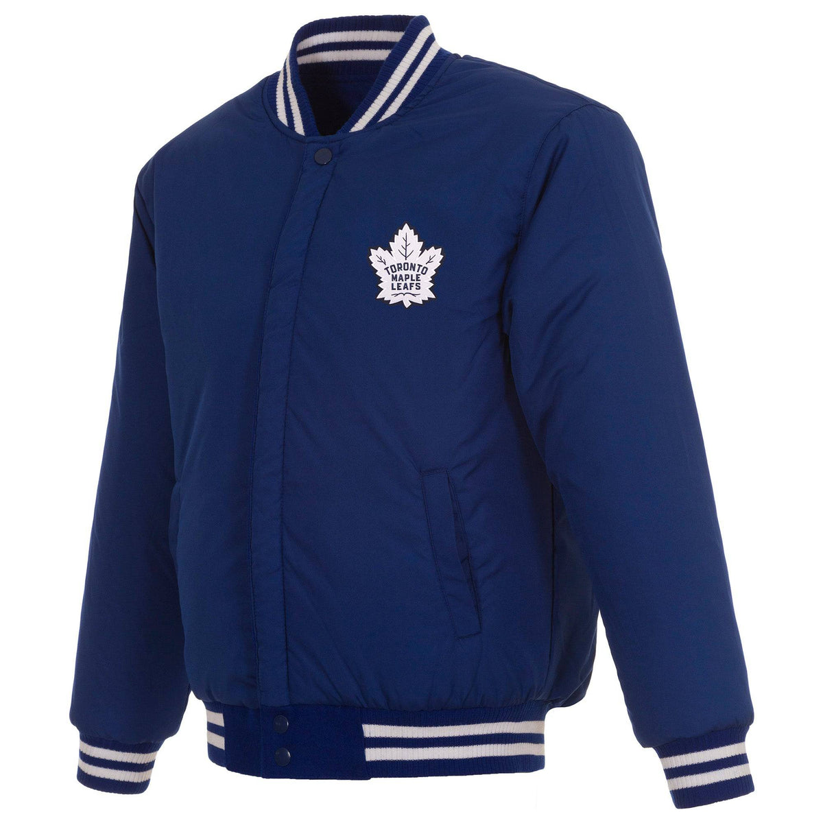 Toronto Maple Leafs Reversible Wool Jacket Embroidered Logos- JH Design ...