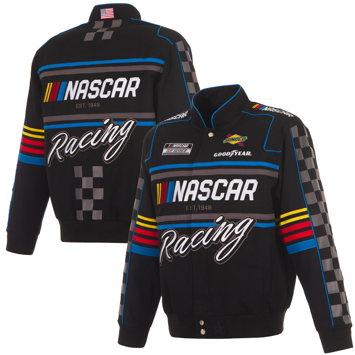 2025 Nascar Generic Twil Uniform Full-Snap Jacket-Black | J.H. Sports ...