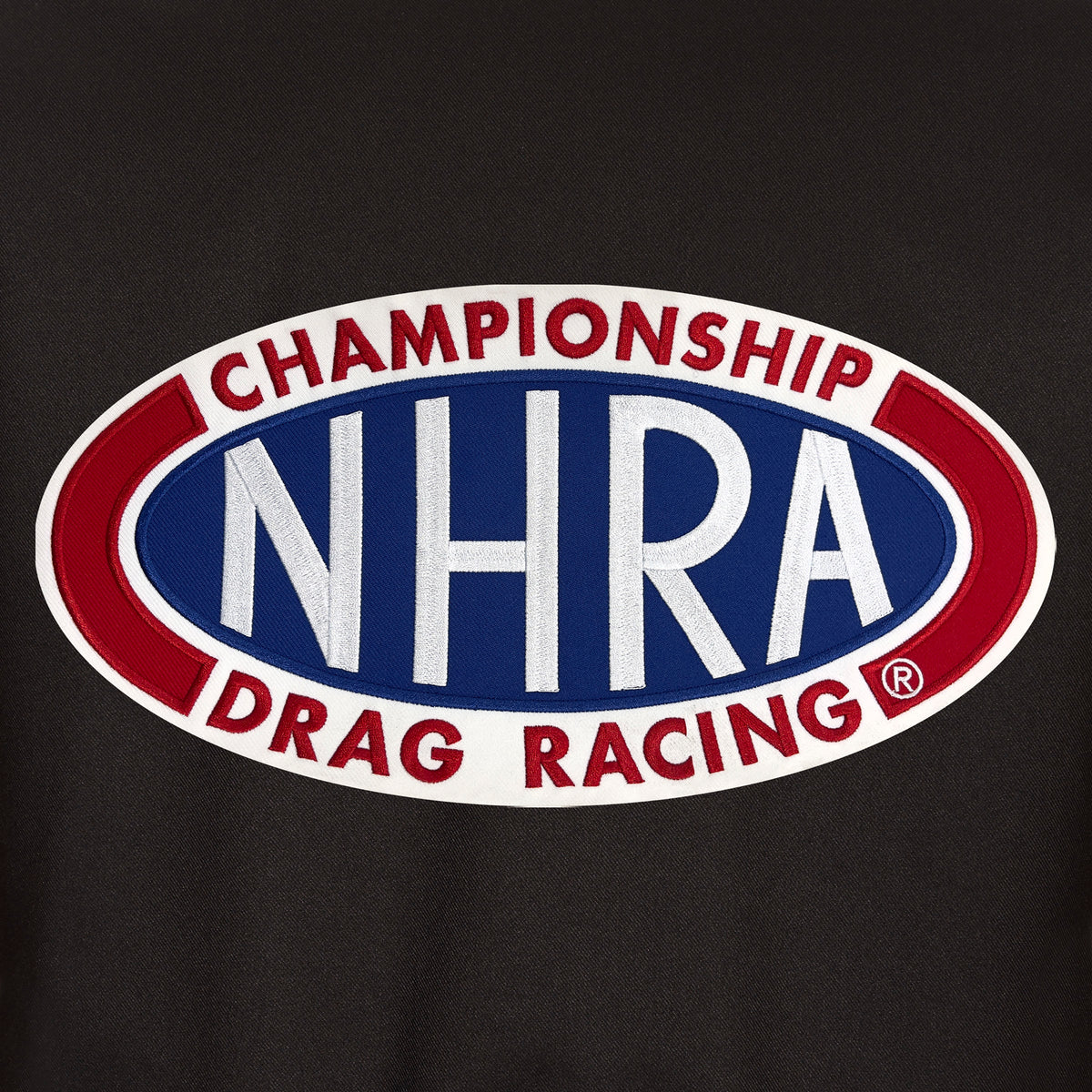 NHRA JH Design Poly Twill Varsity Jacket - Black | J.H. Sports Jackets