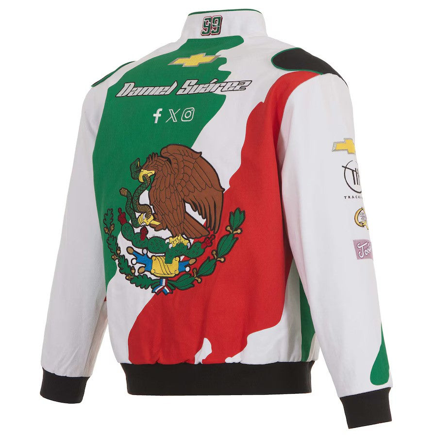 2024 Daniel Suarez JH Design NASCAR Uniform Full-Snap Jacket-White ...