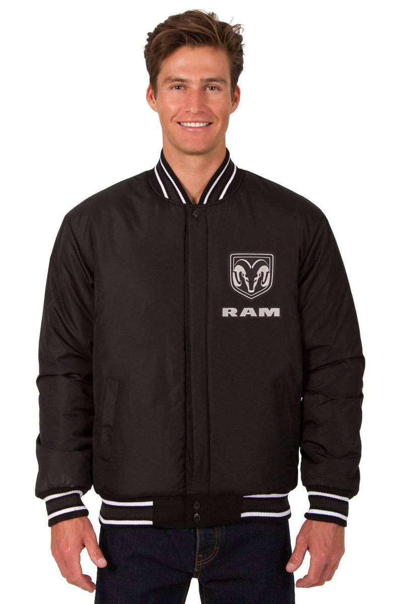 Dodge Ram Wool Varsity Jacket - Black | J.H. Sports Jackets