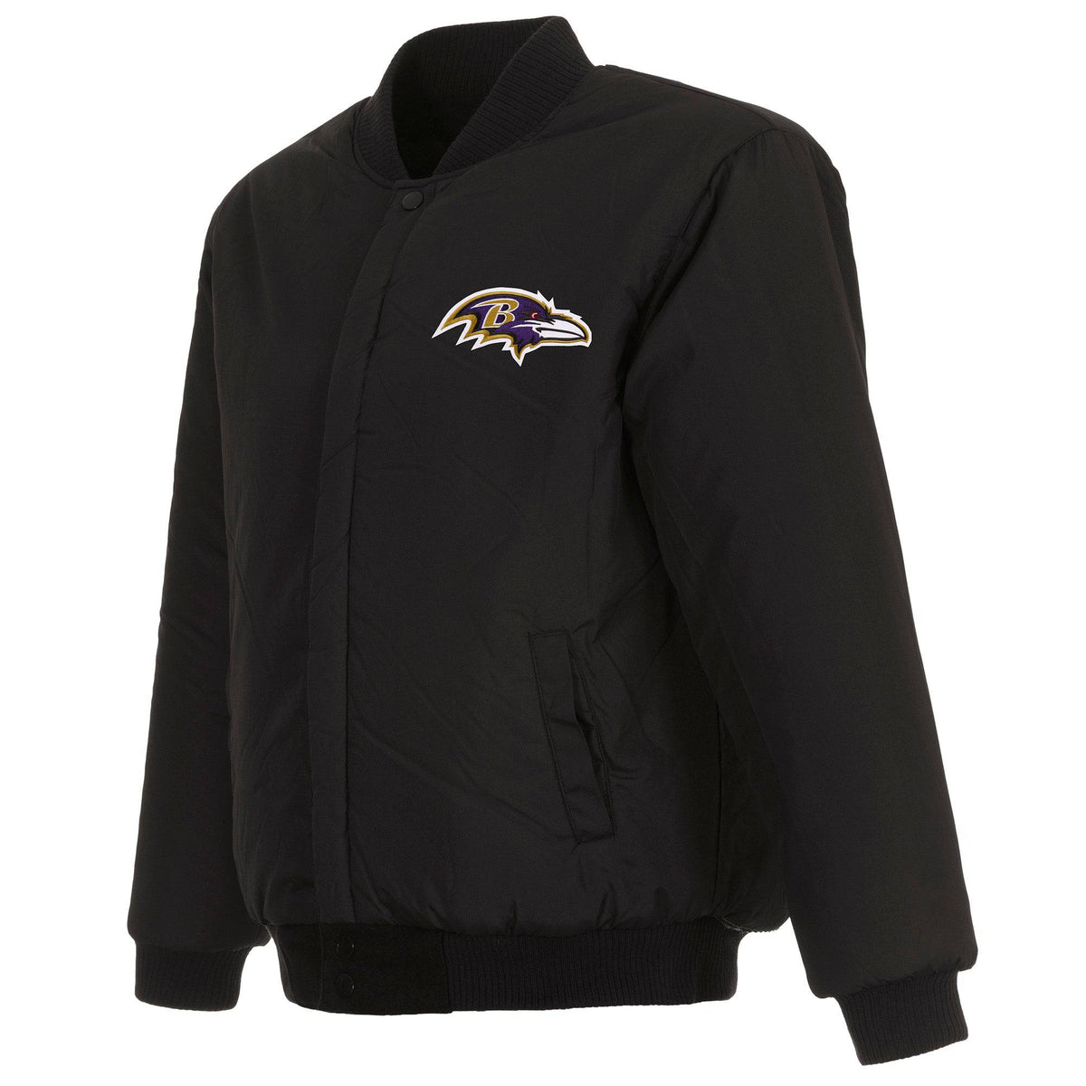 Baltimore Ravens Reversible Wool Jacket - Black | J.H. Sports Jackets