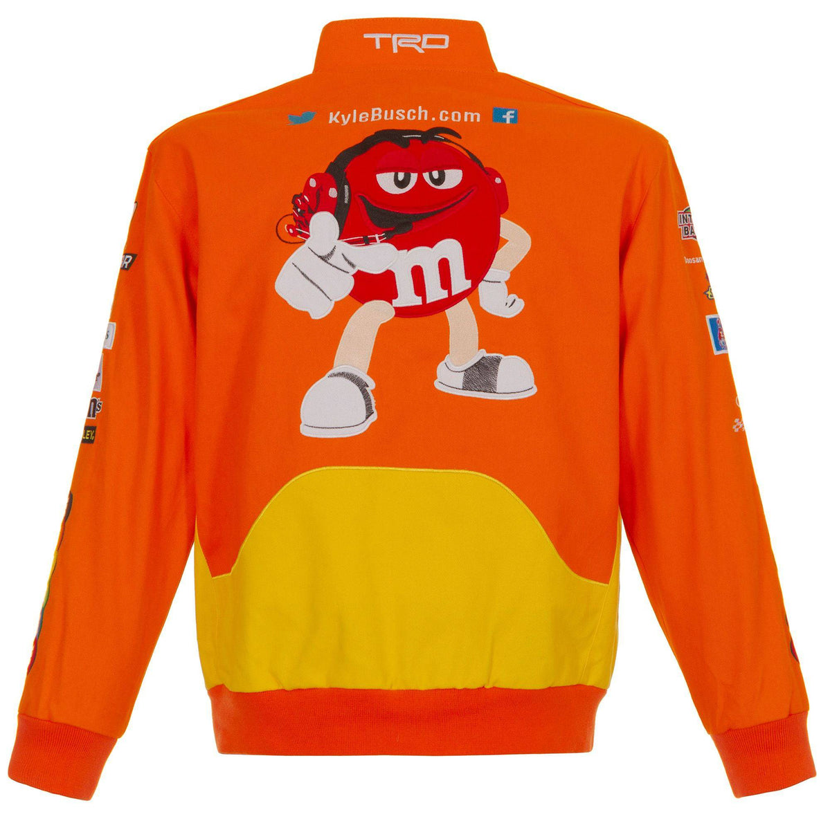 Kyle Busch M&Ms Full-Snap Twill Uniform Jacket - Orange - Limited Edit